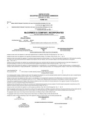 McCormick & Company - Annual Reports (10-K)