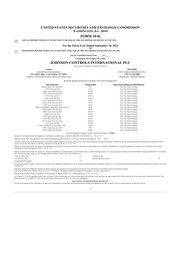 Johnson Controls - Annual Reports (10-K)