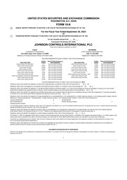 Johnson Controls - Annual Reports (10-K)