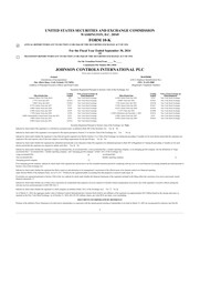 Johnson Controls - Annual Reports (10-K)