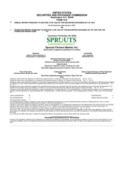 Sprouts Farmers Market - Annual Reports (10-K)