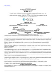 Oneok - Annual Reports (10-K)