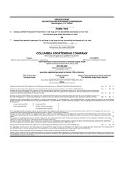Columbia Sportswear - Annual Reports (10-K)