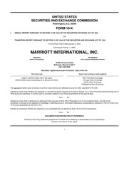 Marriott International - Annual Reports (10-K)