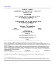 Oracle - Annual Reports (10-K)