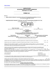 Capri Holdings - Annual Reports (10-K)