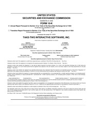 Take-Two Interactive - Annual Reports (10-K)