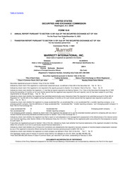 Marriott International - Annual Reports (10-K)
