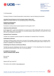 UOB - Financial Statements