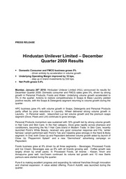 Hindustan Unilever - Financial Statements