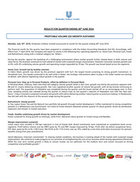 Hindustan Unilever - Financial Statements