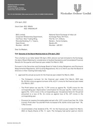 Hindustan Unilever - Financial Statements