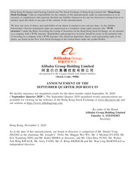 Alibaba - Financial Statements