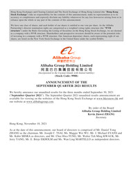 Alibaba - Financial Statements