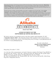 Alibaba - Financial Statements