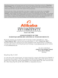 Alibaba - Financial Statements