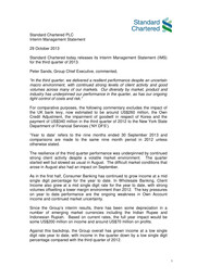 Standard Chartered - Financial Statements