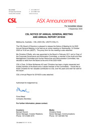 CSL - Annual Reports